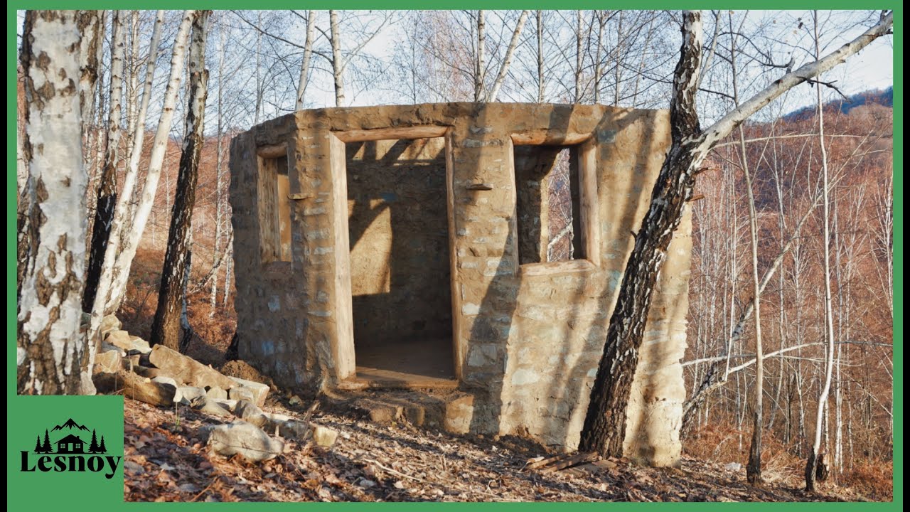 Building a stone house. Lesnoy in action. Part 1