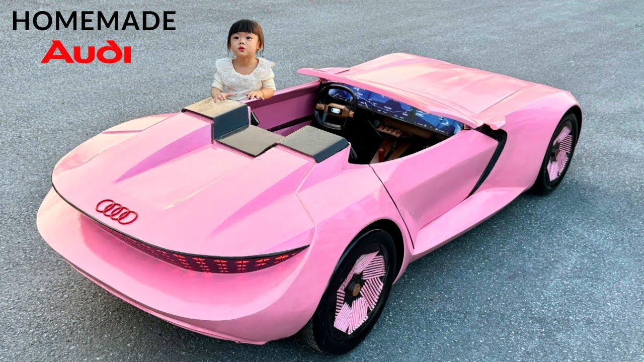 Recolored the Audi Skysphere pink and blue for my daughter