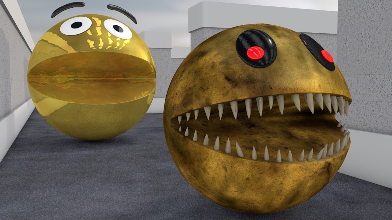 Golden Pacman vs Rotten MonsterPac