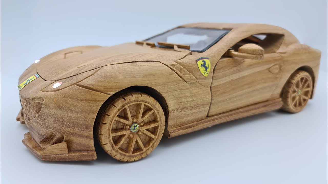 Wood carving - DIY Ferrari F12tdf Cristiano Ronaldo CR7 extremely ...