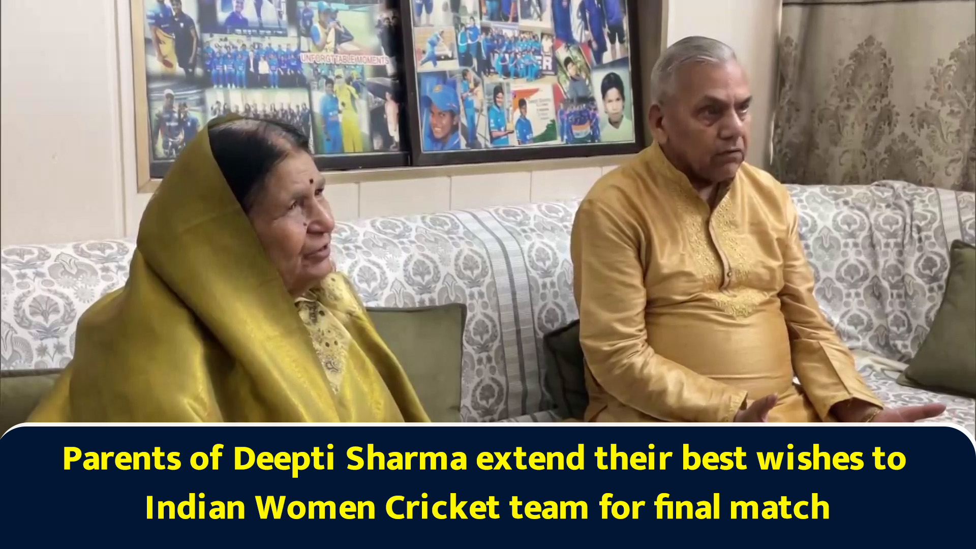 Parents of Deepti Sharma extend their best wishes to Indian Women ...