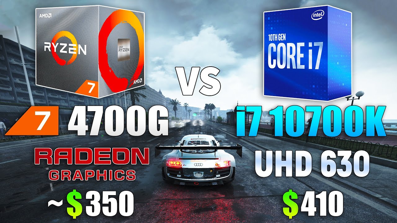 Ryzen 7 4700G vs i7 10700K - CPU and iGPU test