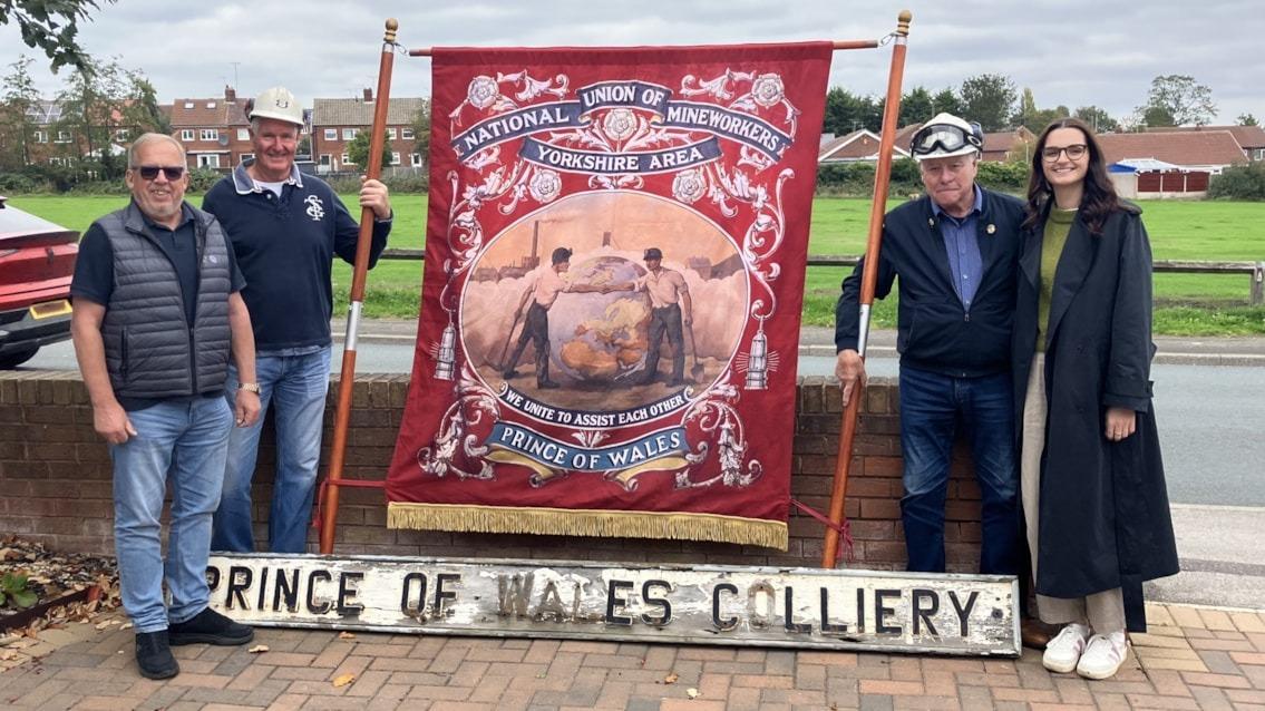 Pontefract Prince of Wales Colliery banner donated to heritage group