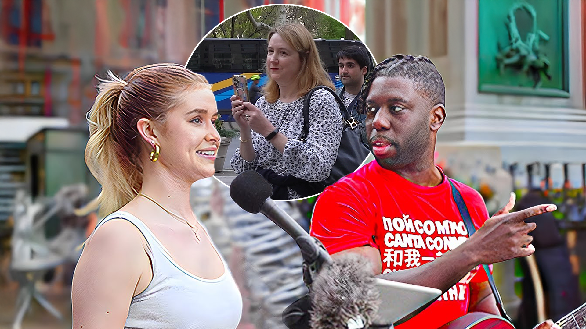 Proud mom watches daughter’s first time singing on the street