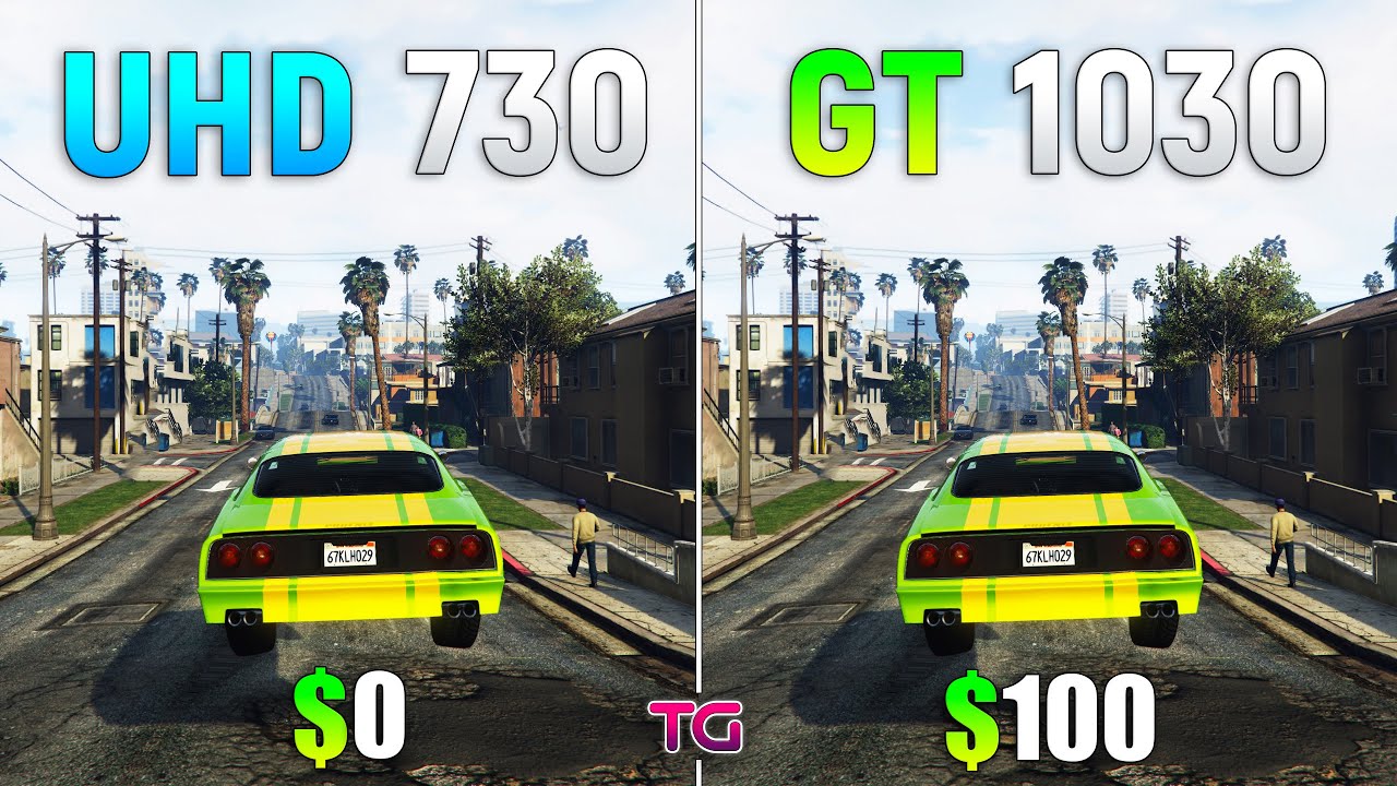 UHD 730 vs GT 1030 - Test in 7 games