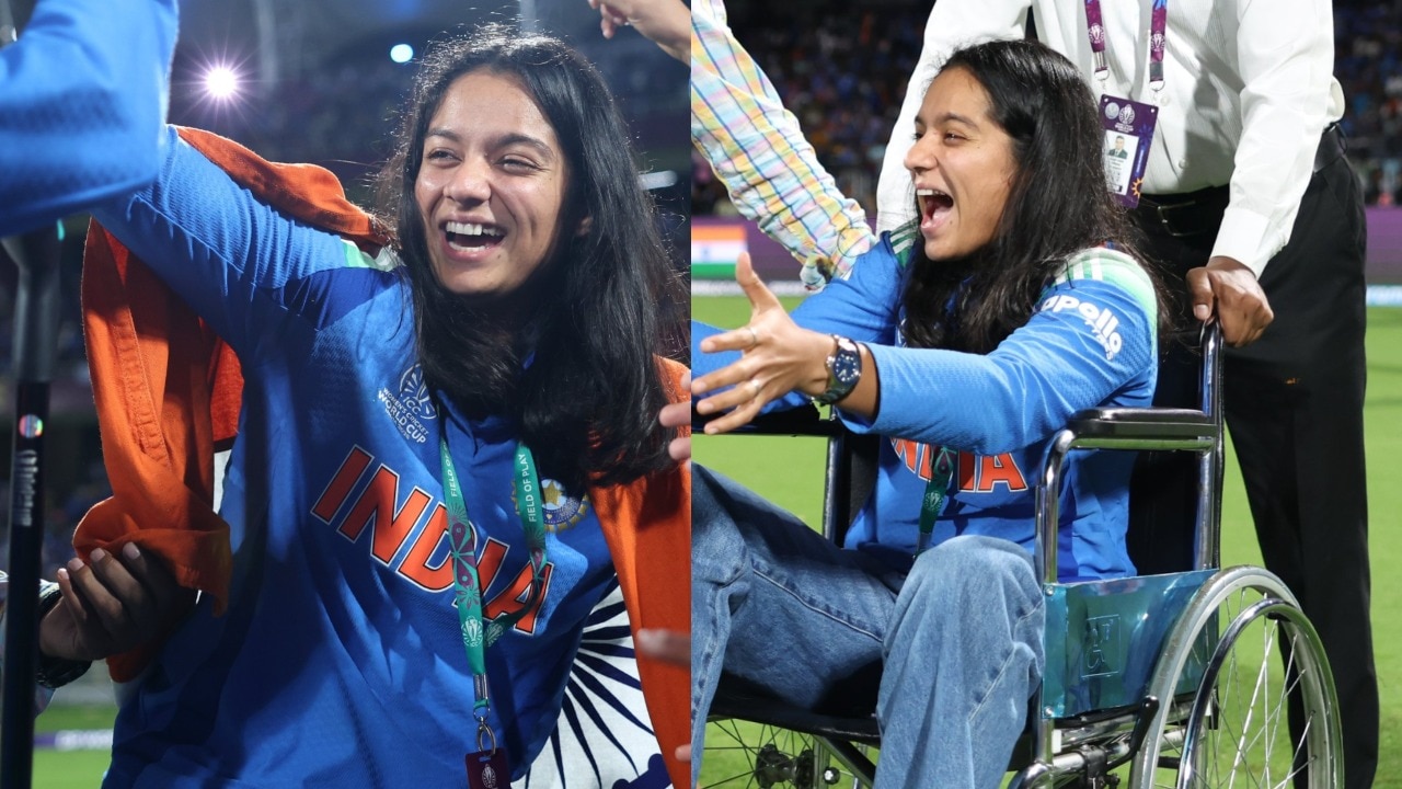 On wheelchair, Pratika Rawal celebrates India's World Cup win with ...