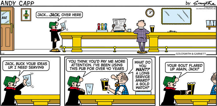 Latest Comics Publications from Andy Capp on November 4, 2025