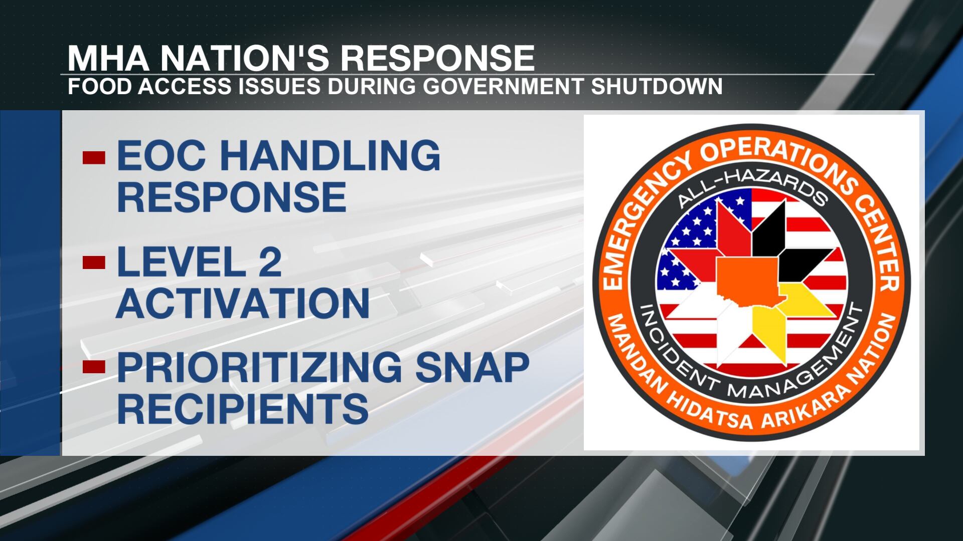 MHA Emergency Operations Center handling tribe’s response to food ...