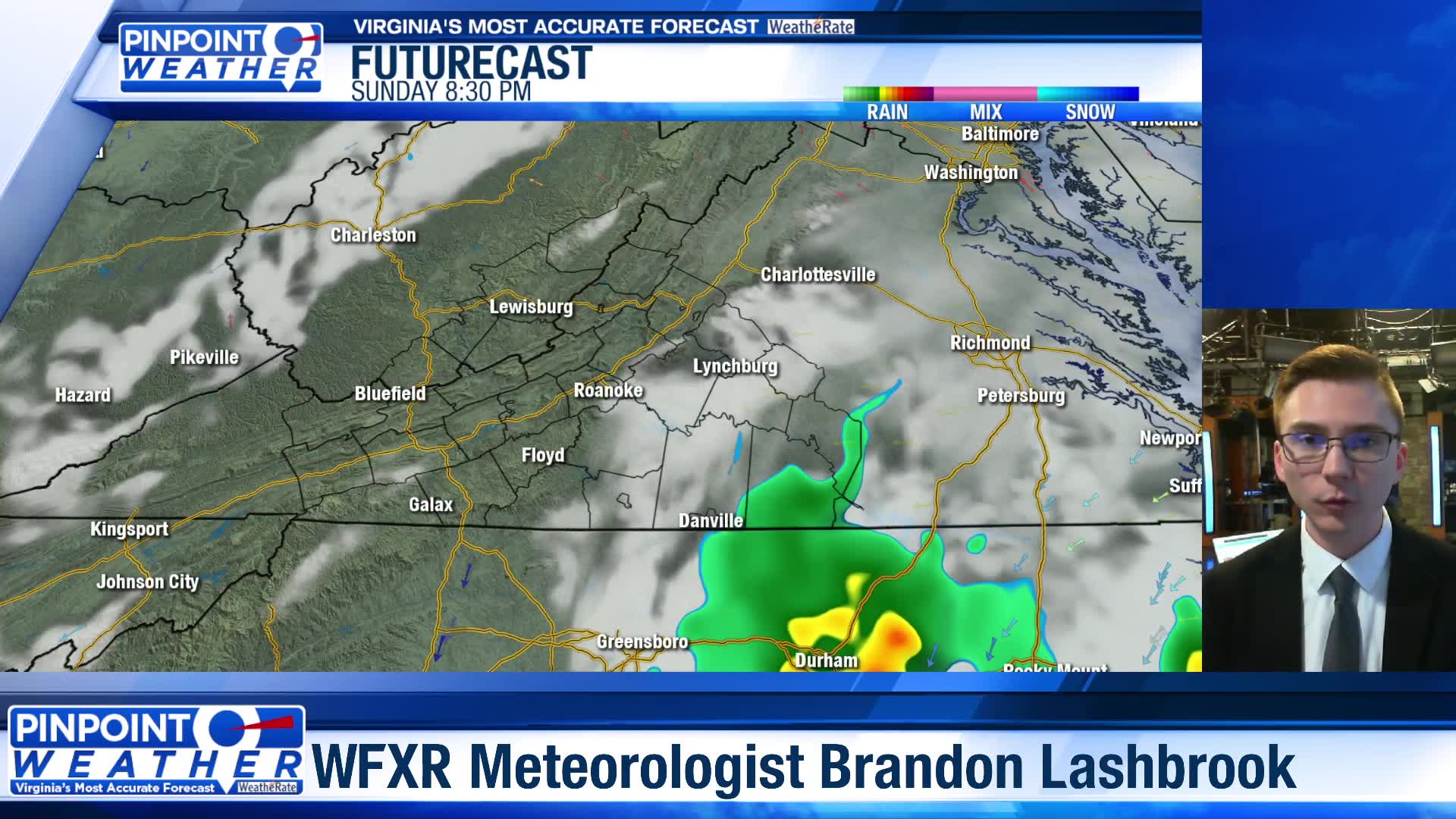 Pinpoint Weather: Sunday evening forecast