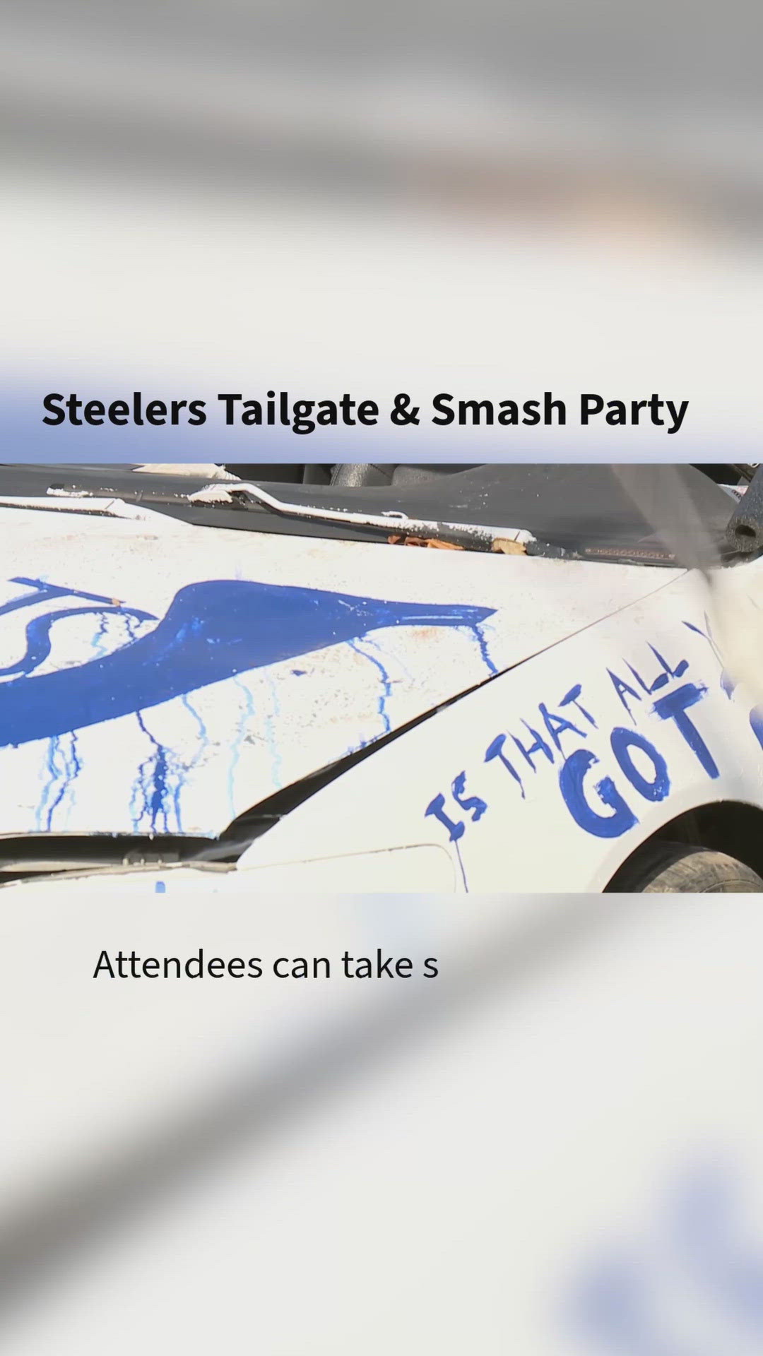Steelers Tailgate & Smash Party