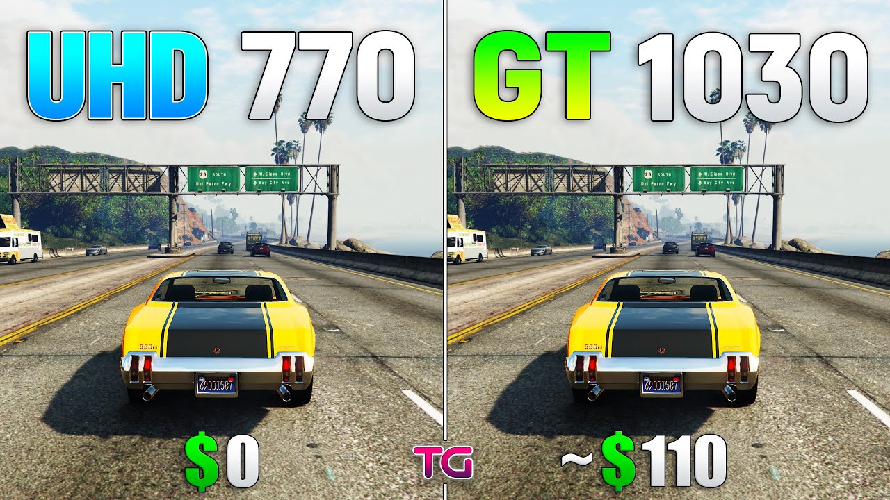 UHD 770 vs GT 1030 - Test in 8 games