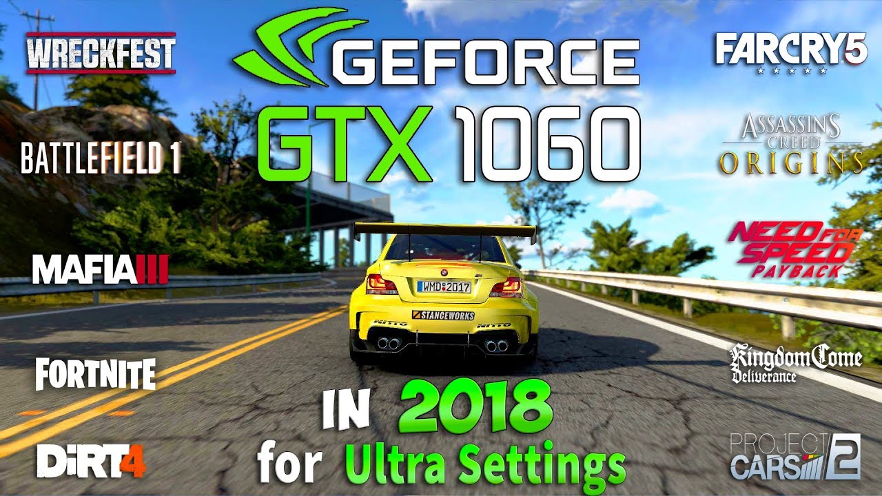 GeForce GTX 1060 3GB test in 10 new games