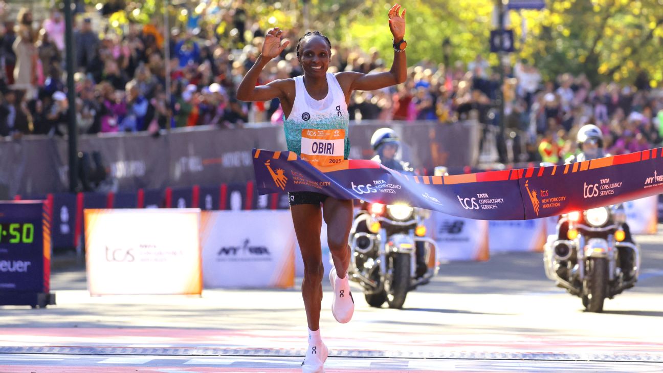 Obiri sets NYC Marathon mark; Kipruto wins men's race at line