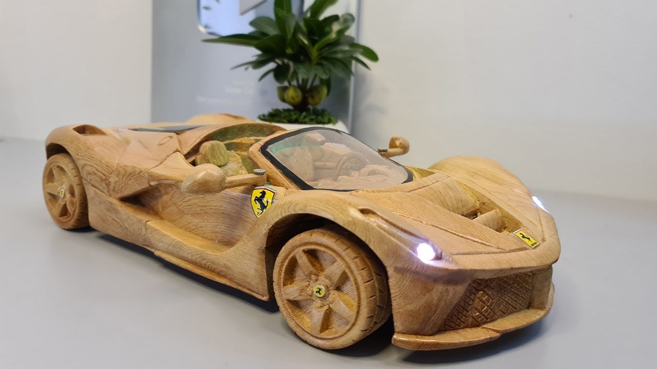The carpenter loves super cars - Wood carving LaFerrari Aperta for 20 ...