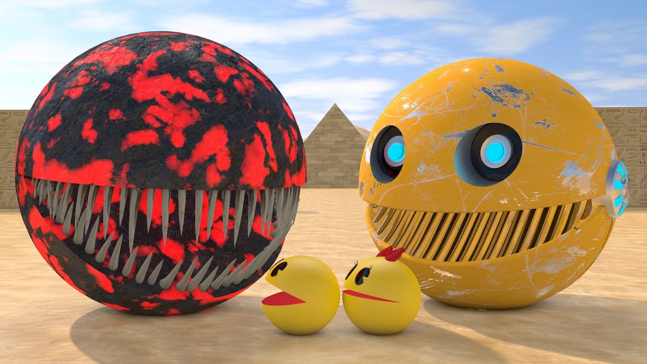 Pacman vs Egyptian monsters