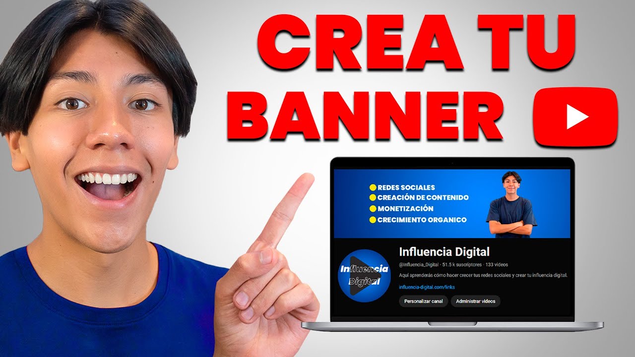 Cómo hacer un banner para YouTube gratis para principiantes