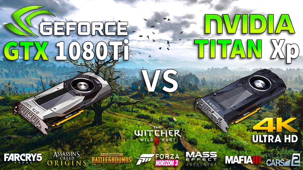 GTX 1080 Ti vs TITAN Xp Test in 8 Games 4K (i7 8700k)