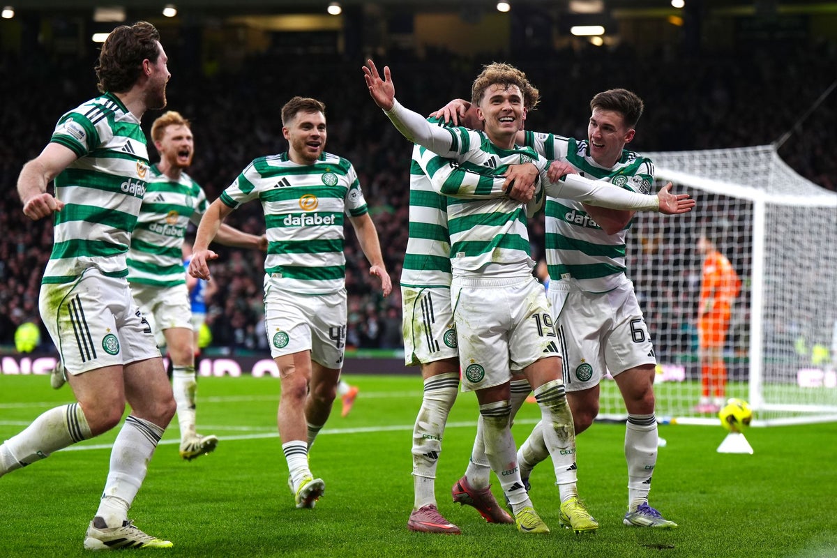 Celtic beat 10-man Rangers in extra time to reach League Cup final