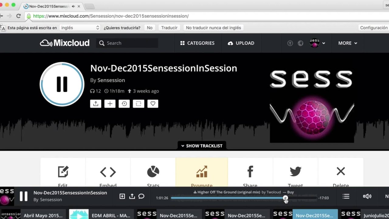 Síguenos en Mixcloud. Nueva sesión DJ (68')!
