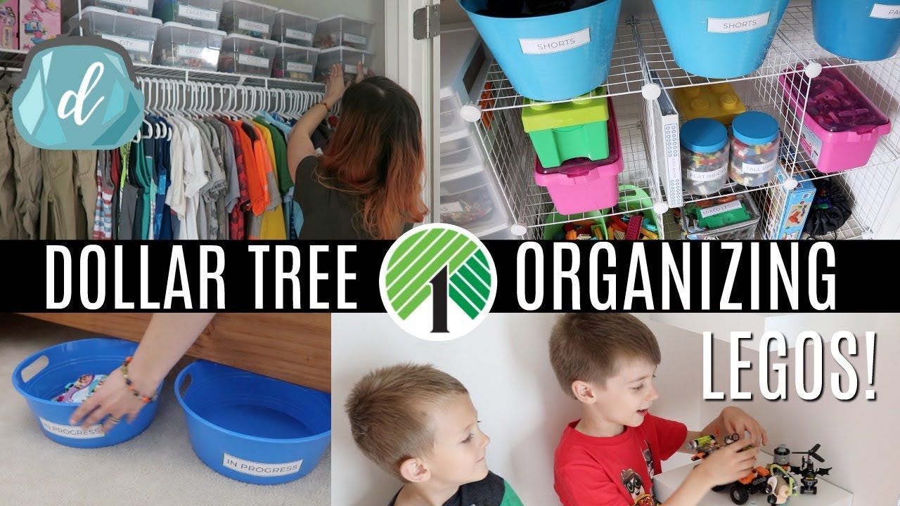Dollar Tree organizing 💚 Actually realistic LEGO organization for kids!