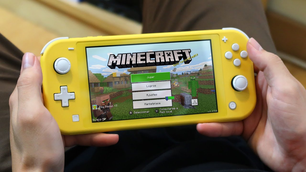 Así se ve MINECRAFT en mi Nintendo SWITCH LITE 😅 gameplay