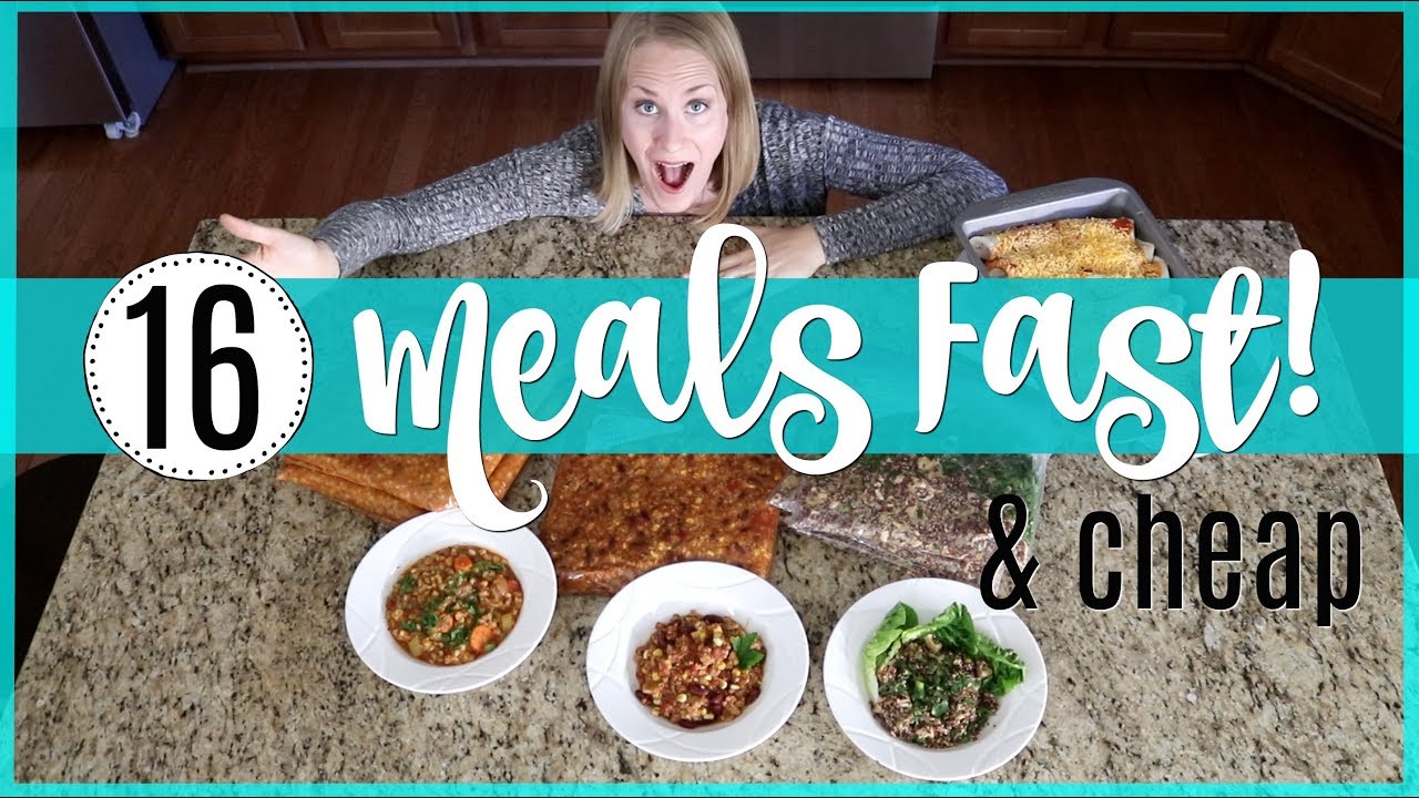 16 bulk meals in under two hours!💙 Organized freezer cooking