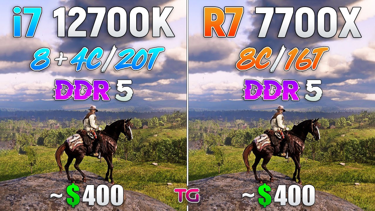 Ryzen 7 7700X vs Core i7 12700K - Test in 10 games