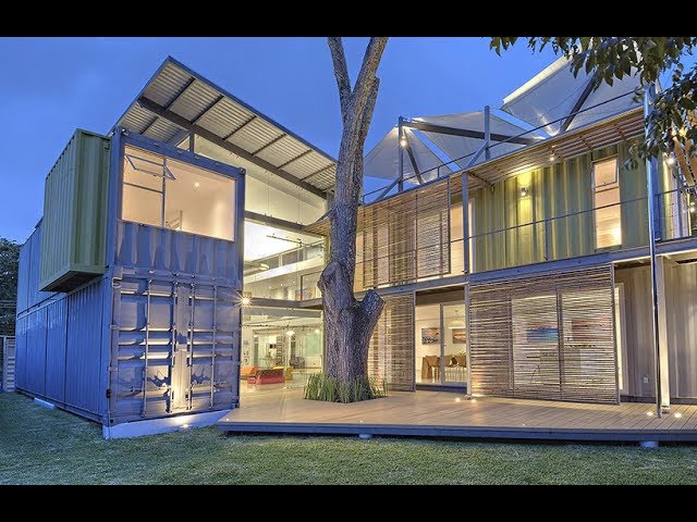 Shipping container home infused with sustainable features