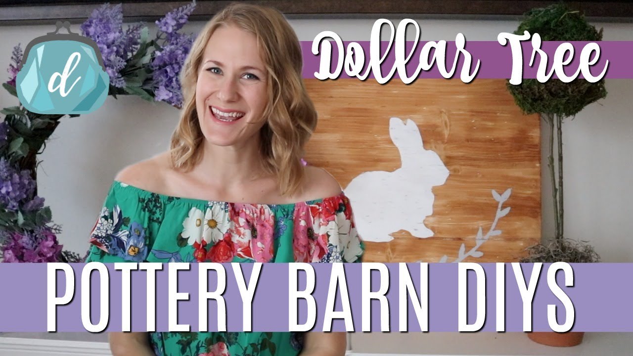 New Dollar Tree Pottery Barn decor! 💐 Farmhouse sign DIY, topiary ...