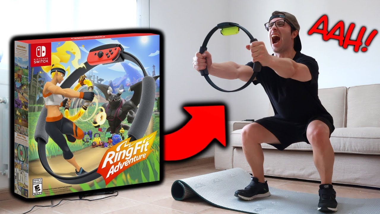 El Ring Fit Adventure de Nintendo Switch 😂 gameplay y unboxing en ...