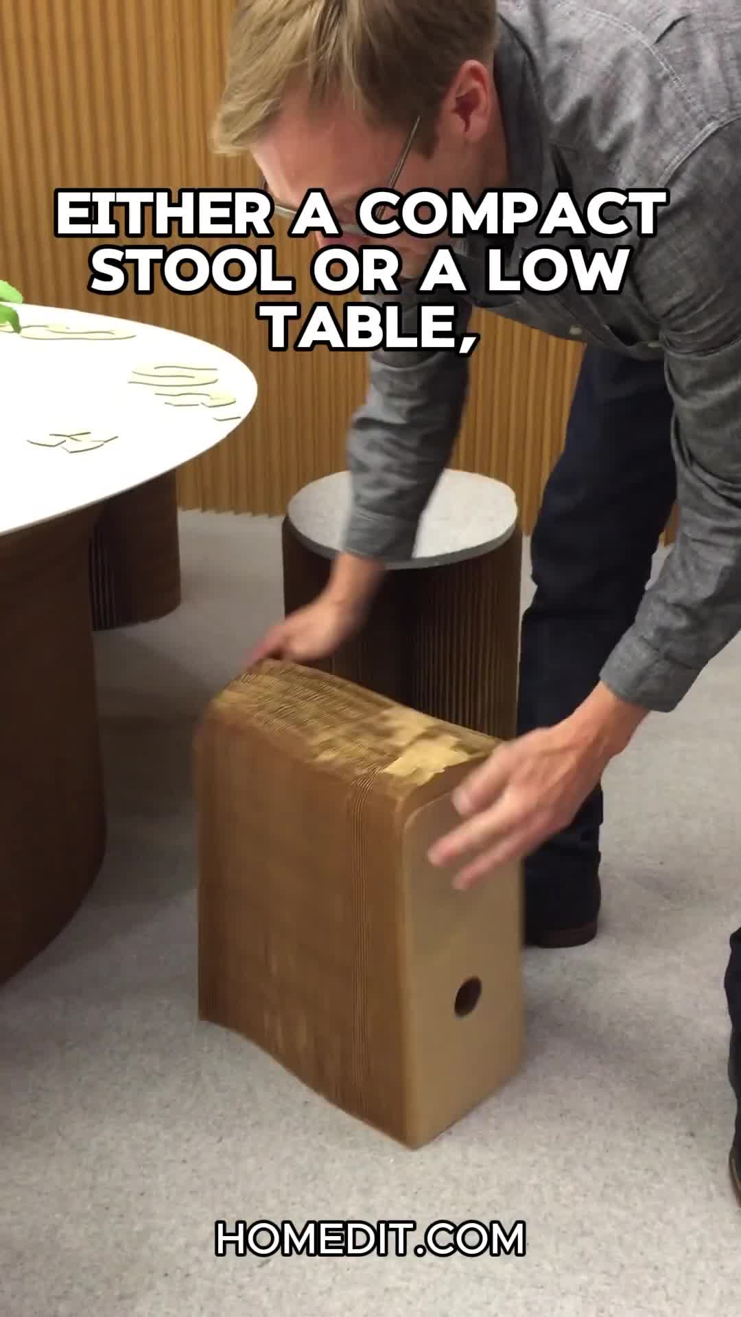 Folding paper magic: Compact seating #furniture