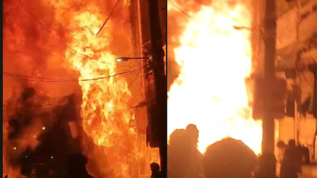 Gurugram Cylinder Blast Caught on Video: Multiple Explosions During ...