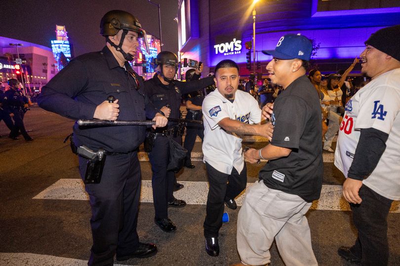 LAPD officers take drastic action as wild Dodgers celebrations descend ...