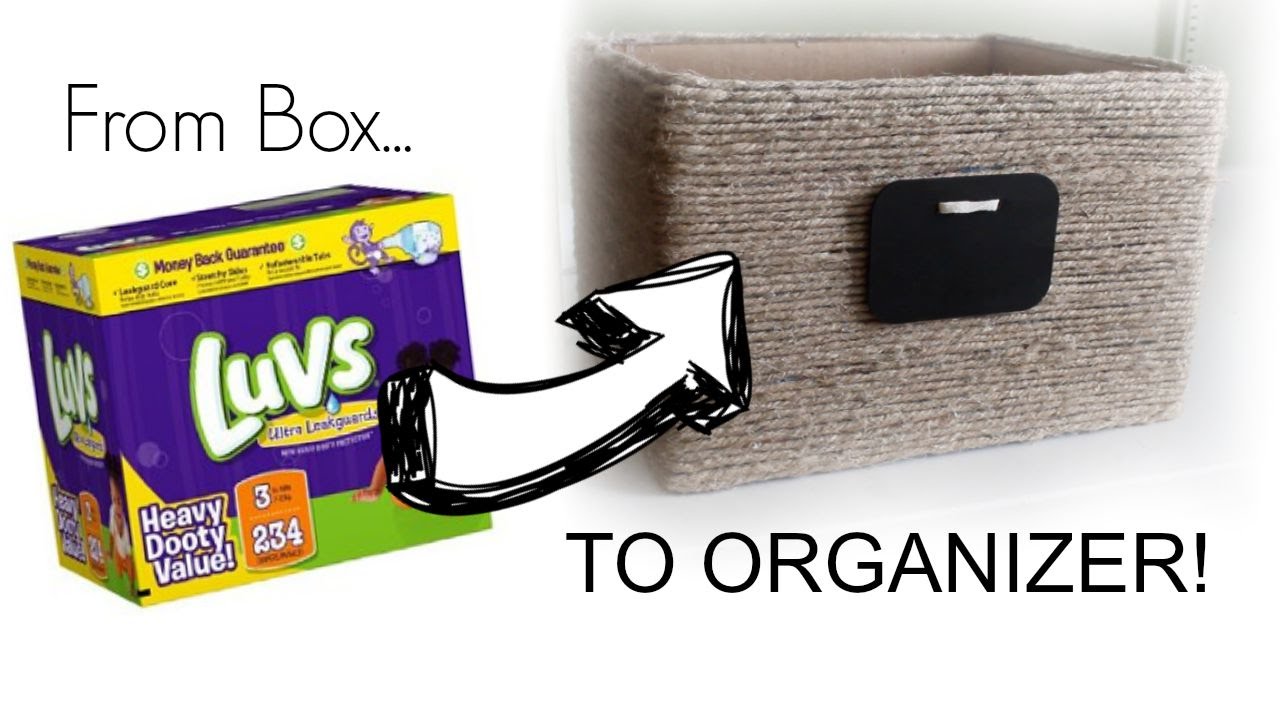 From box to organizer! | DIY woven basket