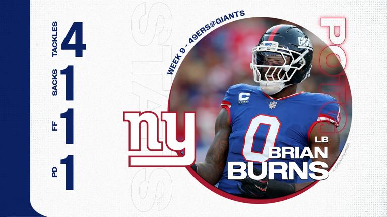 New York Giants vs. San Francisco 49ers Player of the Game: Brian Burns