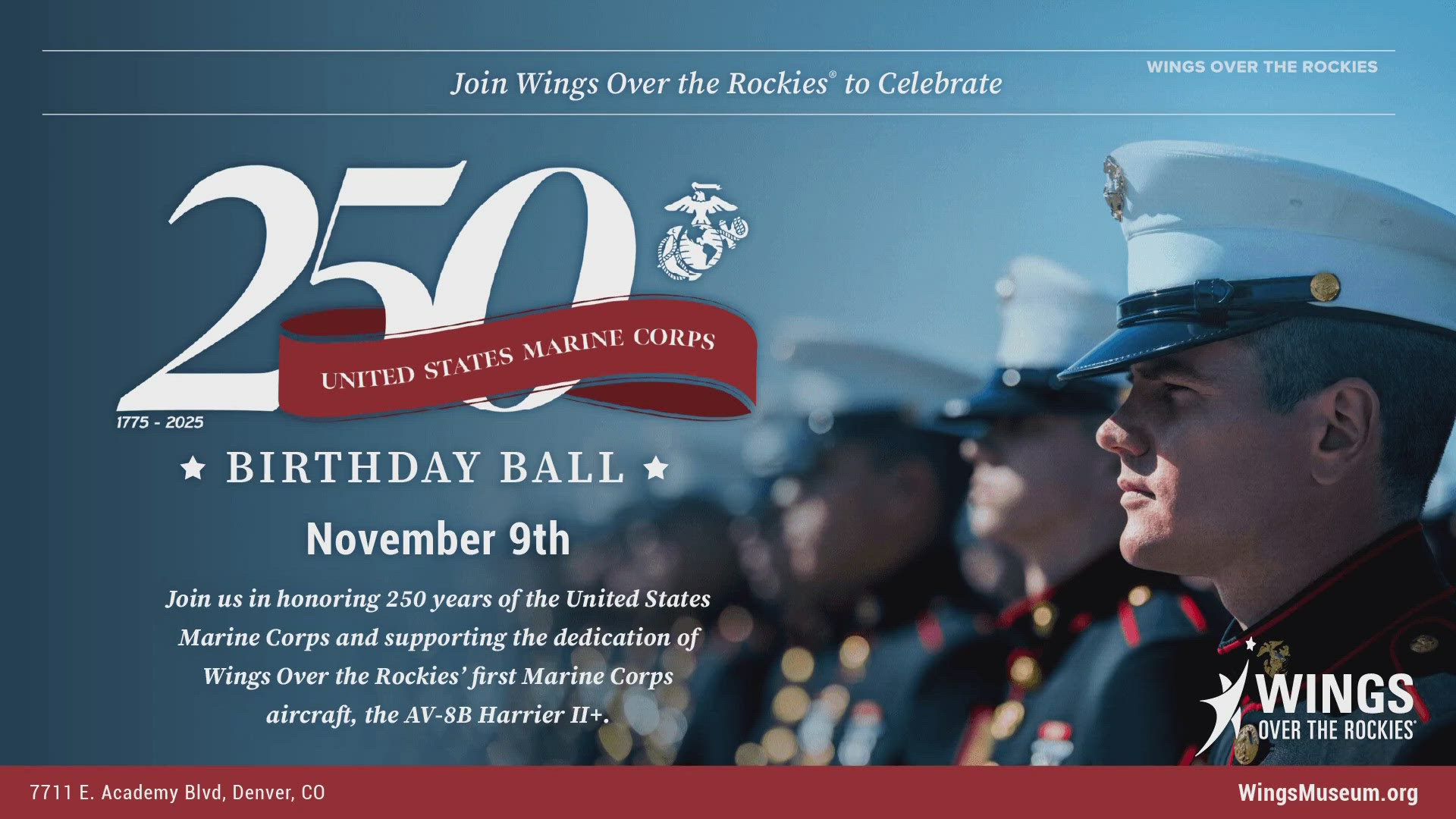 Wings Over the Rockies will host ball to celebrate Marine Corps 250th ...