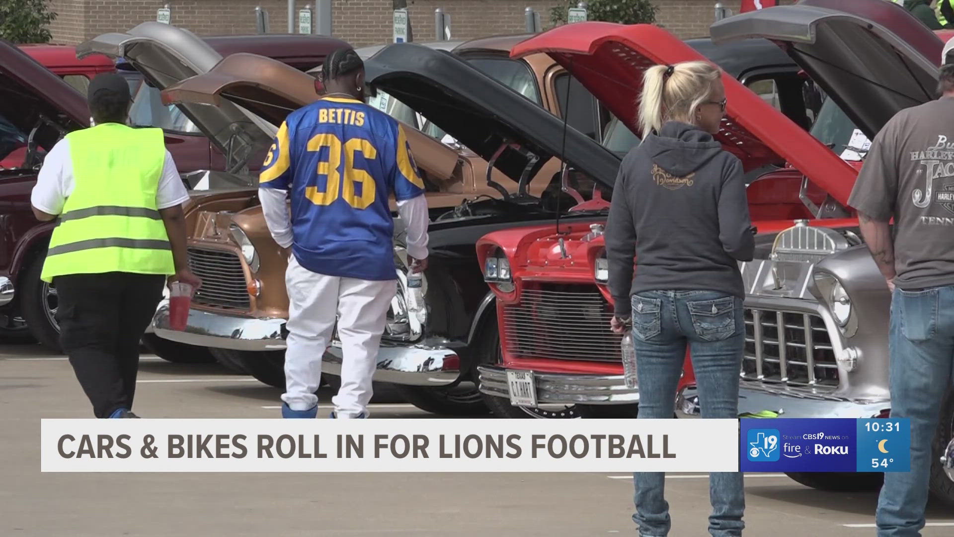Tyler High holds car show benefiting Tyler High Lions Football Club