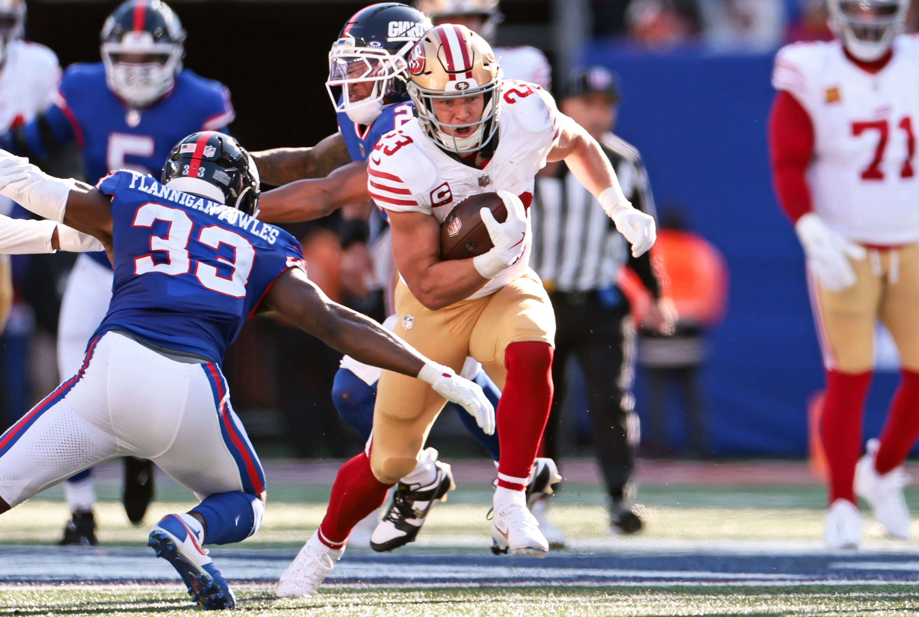Christian McCaffrey makes NFL history in 49ers’ win over Giants