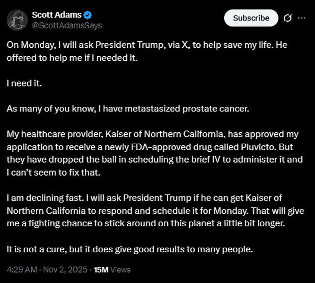 Trump responds after Dilbert creator makes last-ditch plea to save his ...