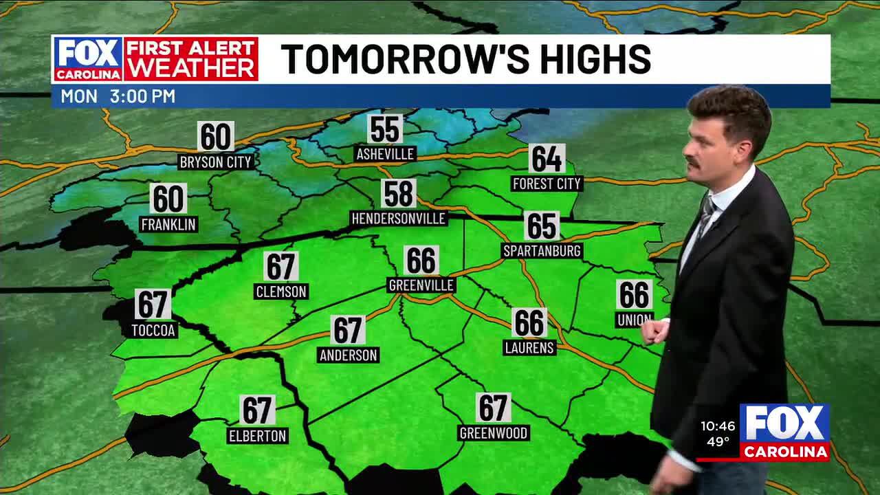 Cloudy for Sunday with slight rain chances Monday followed by warmer ...