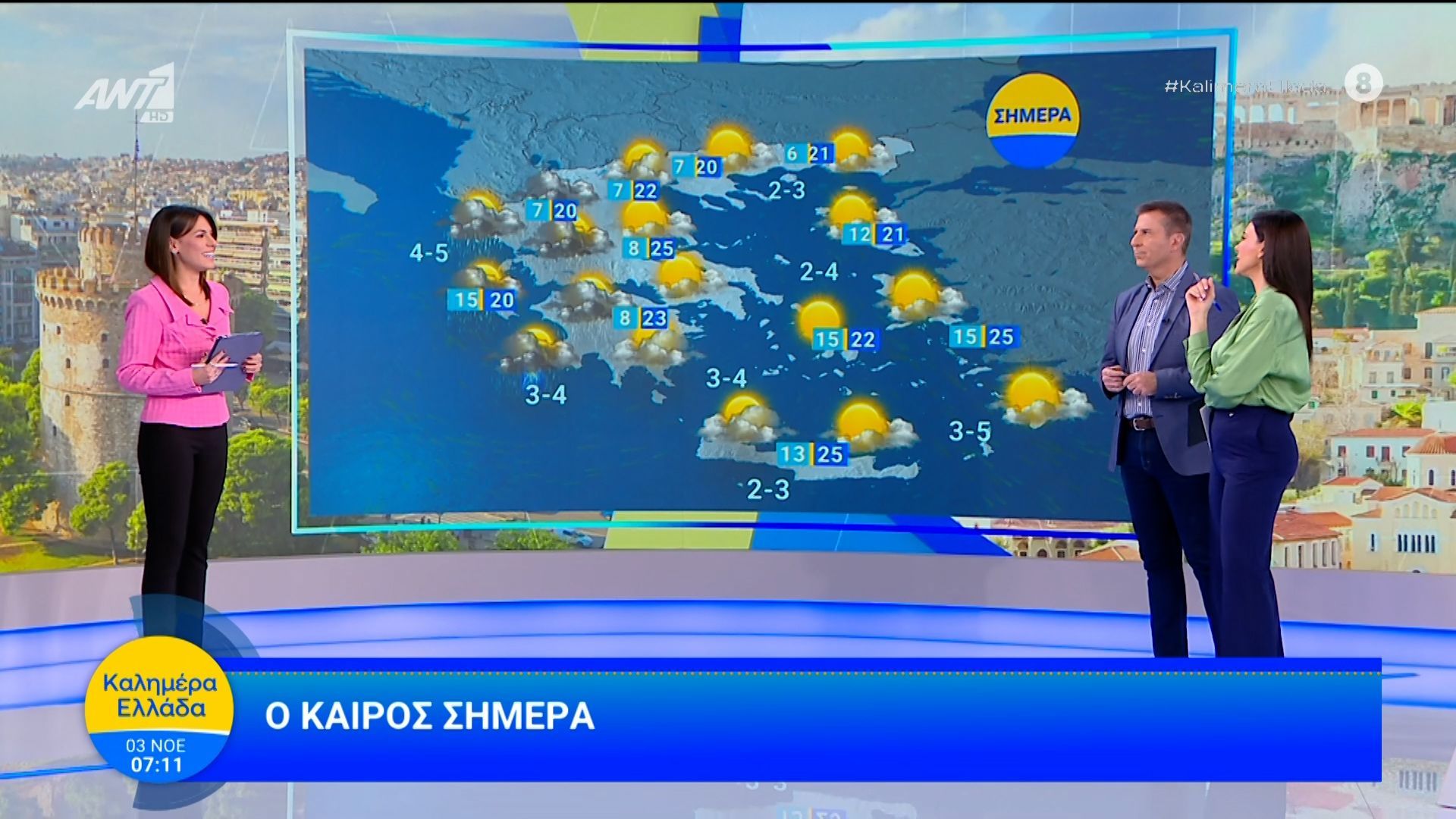 Καιρός – Καλημέρα Ελλάδα – 03/11/2025