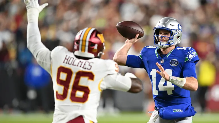 Sam Darnold stats today: Seahawks QB, Jaxson-Smith Njigba pick apart ...