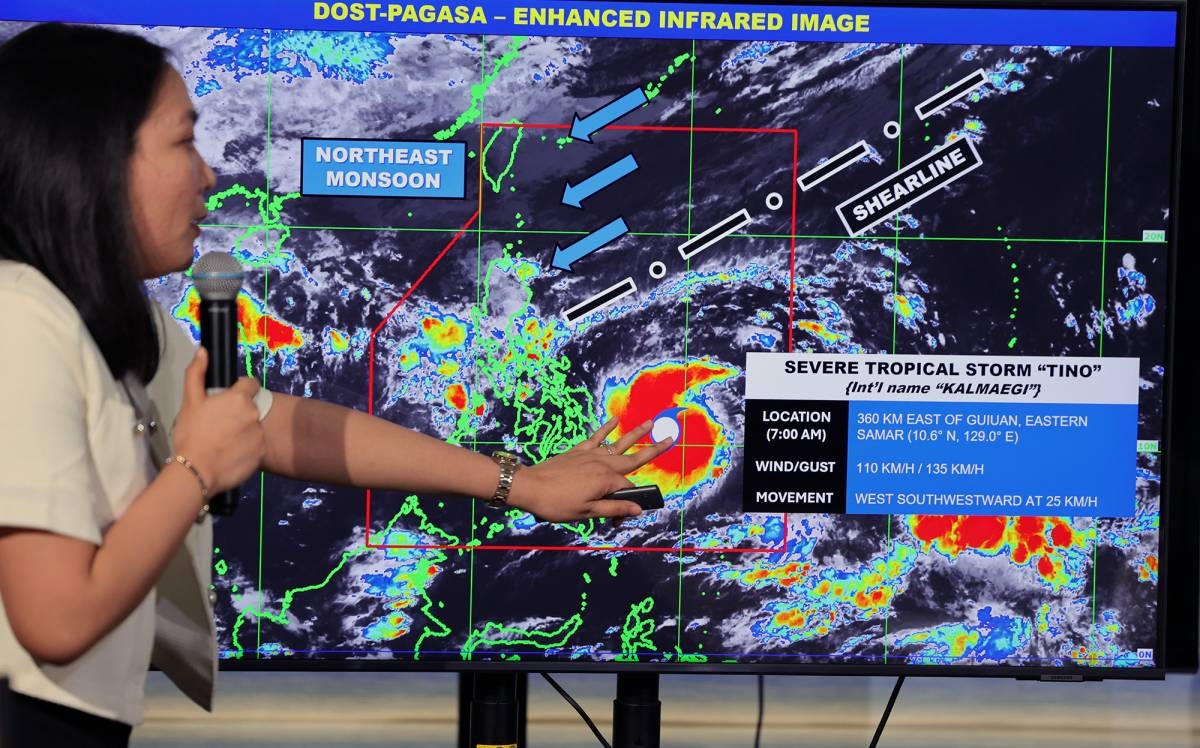 ‘Tino’ intensifies into a typhoon; Signal No. 3 up in Visayas, Mindanao