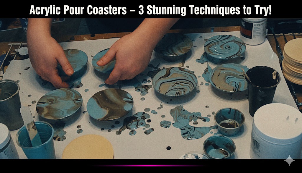 Acrylic Pour Coasters – 3 Stunning Techniques to Try!
