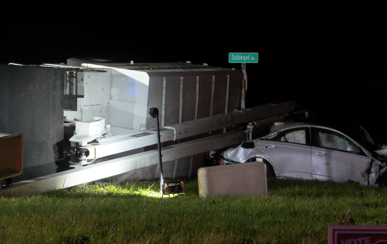 Motor vehicle accident partially closes Schlegel Road and Phillips Road