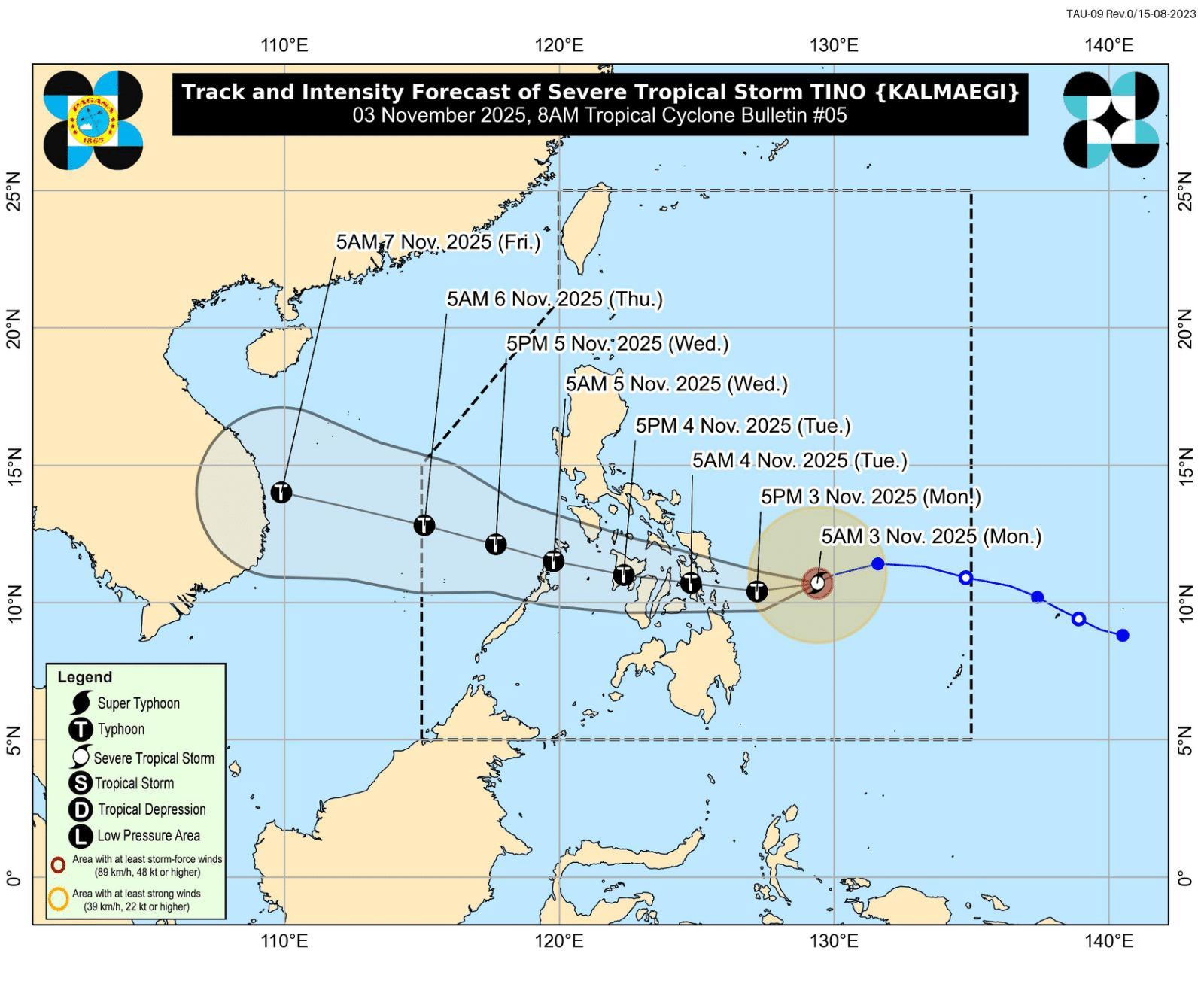More areas now under Signal no. 3 due to Typhoon Tino – Pagasa