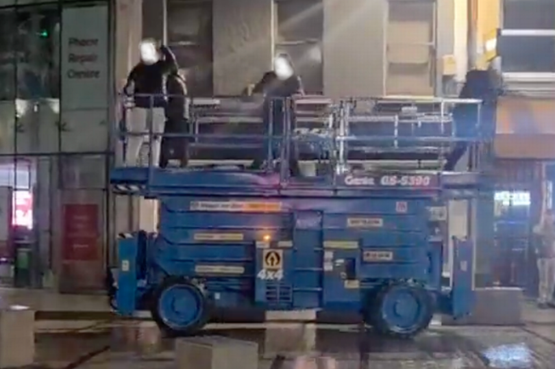 Two arrested after stolen scissors lift taken for joyride around Cork city