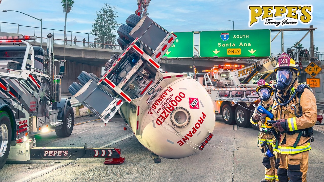 Our Most Risky Job? Propane Tanker Rolls Over on Freeway