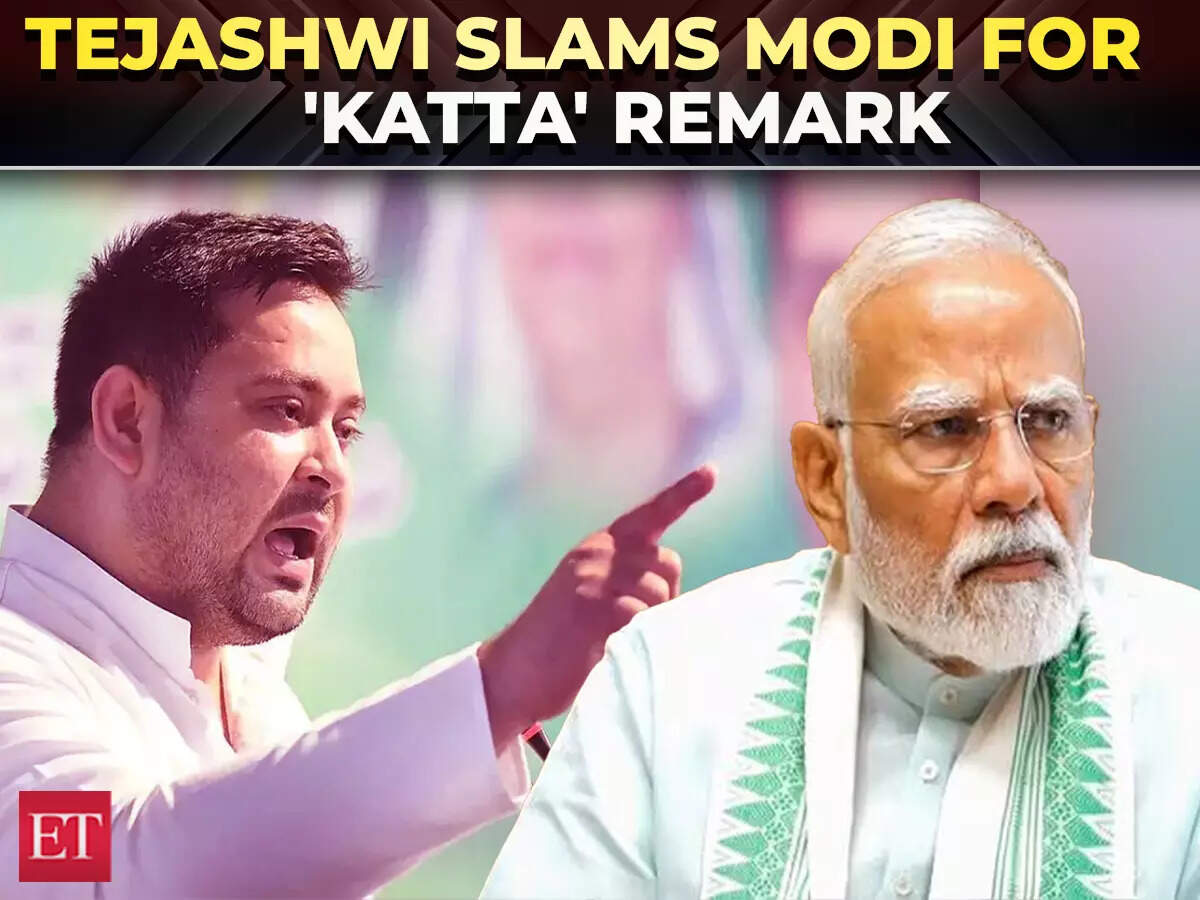 Tejashwi slams Modi for 'katta' remark, says 'never heard a PM use such ...