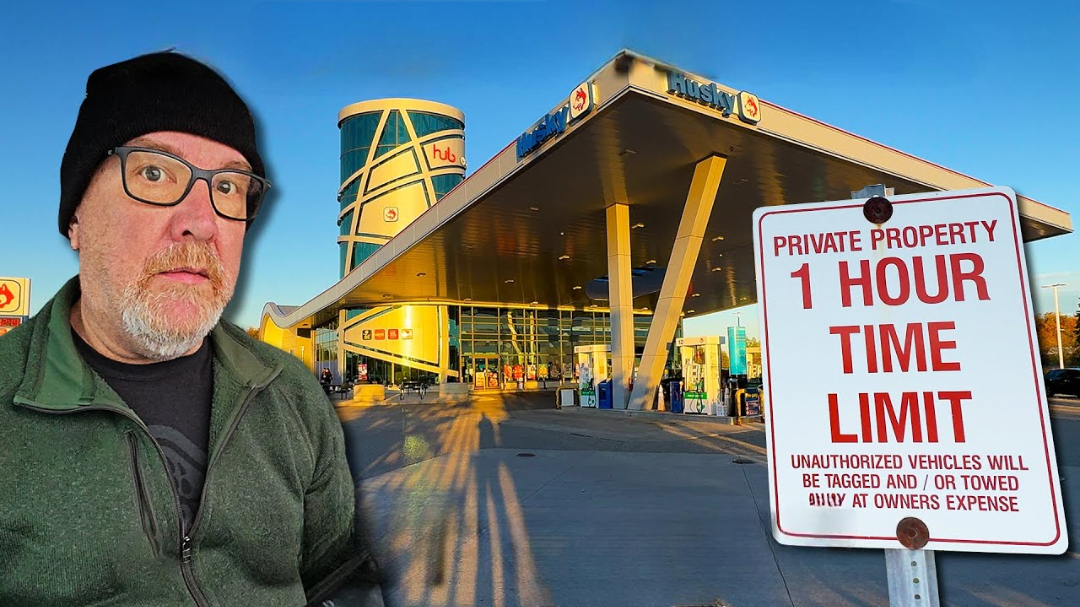 Husky Gas Station Minivan Camping